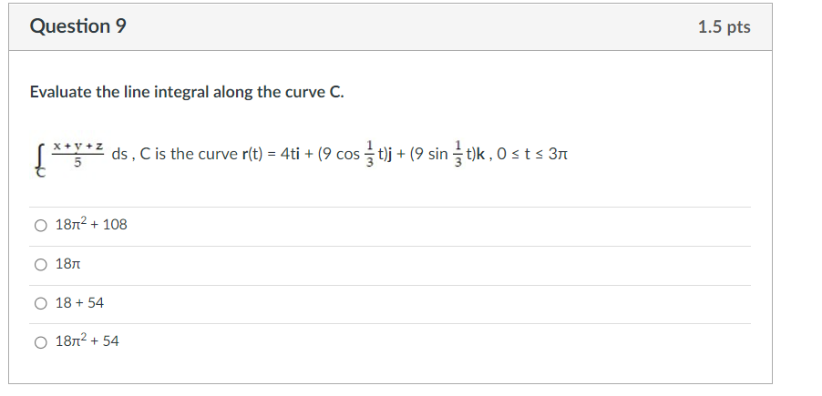 Solved Evaluate the line integral along the curve C. | Chegg.com