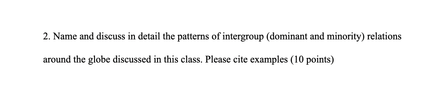 2. Name and discuss in detail the patterns of | Chegg.com