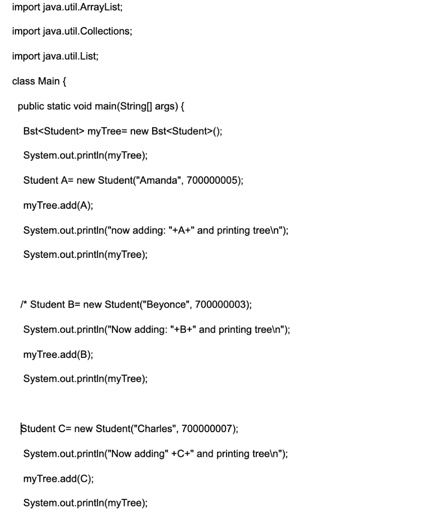 Solved YOUR IMPLEMENTATIONS MUST BE RECURSIVE *****Printing | Chegg.com