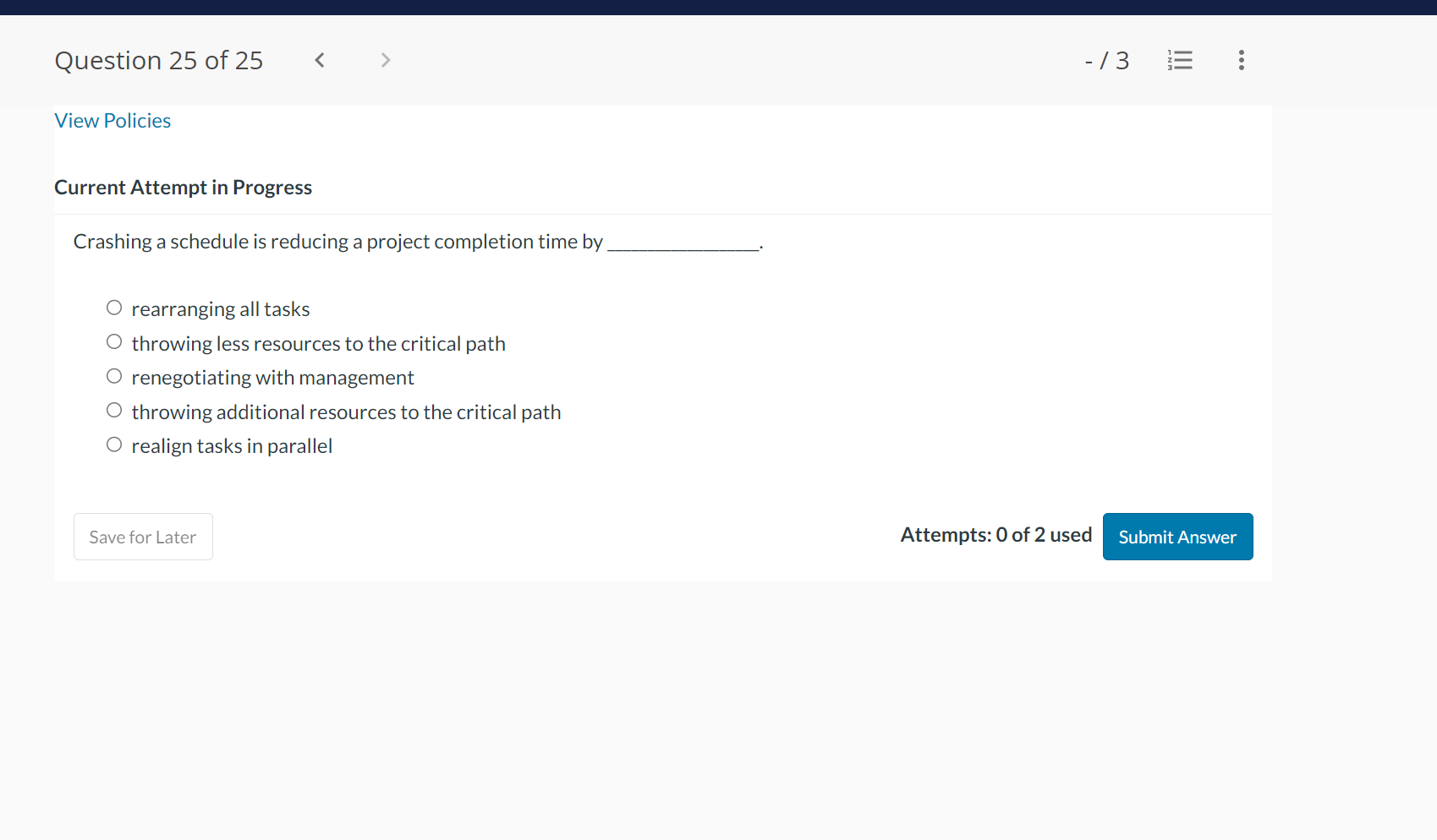 Solved Crashing a schedule is reducing a project completion | Chegg.com