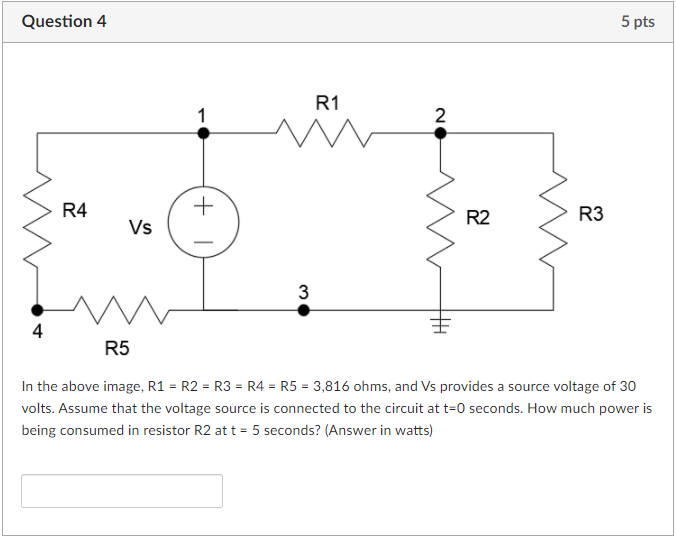 Solved In the above image, R1 = R2 = R3 = R4 = R5 = 3,816 | Chegg.com