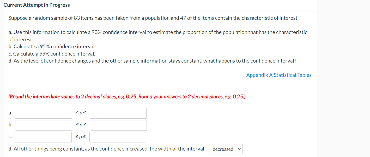 Solved Current Attempt in Progress Suppose a random sample | Chegg.com