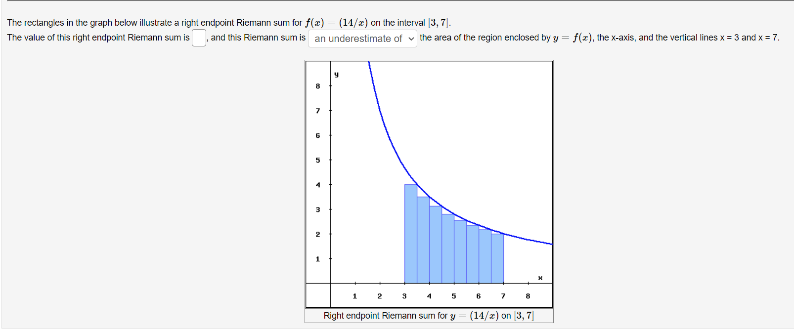 Solved (1 point) The rectangles in the graph below | Chegg.com