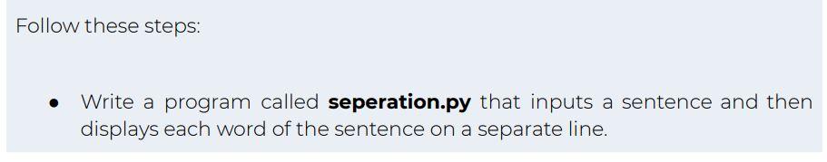 Solved Follow these steps: Write a program called | Chegg.com
