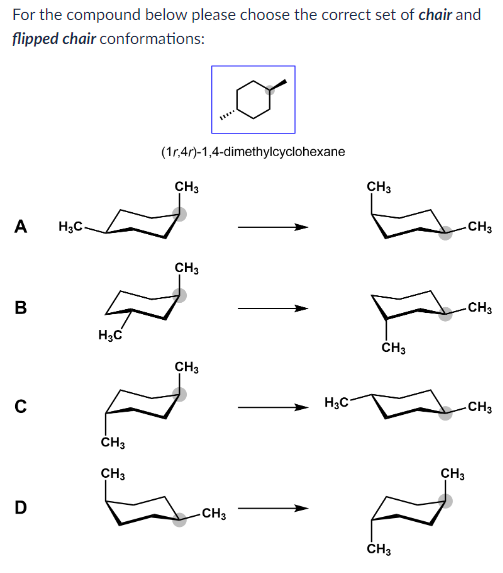 Solved For the compound below please choose the correct set | Chegg.com
