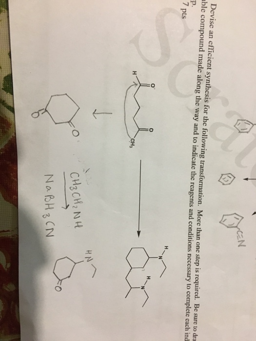 Solved Devise an efficient synthesis for the following | Chegg.com