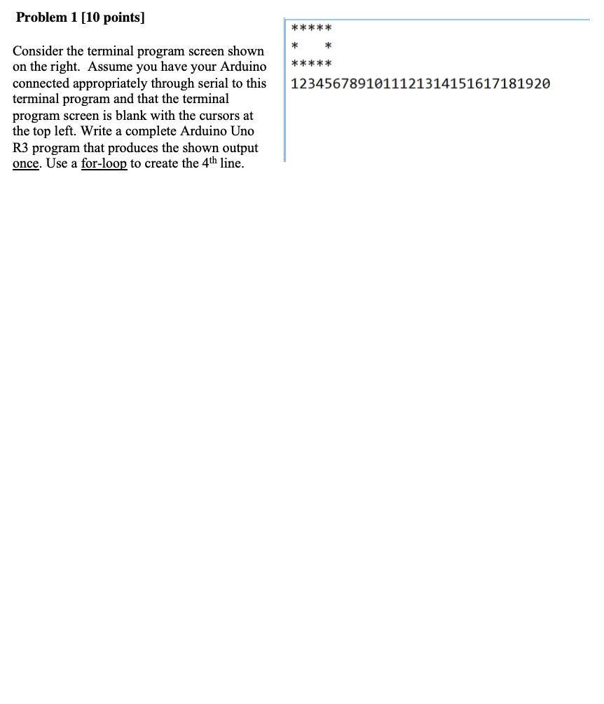 Solved Problem 1 [10 points] Consider the terminal program | Chegg.com