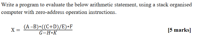 Solved Write a program to evaluate the below arithmetic | Chegg.com