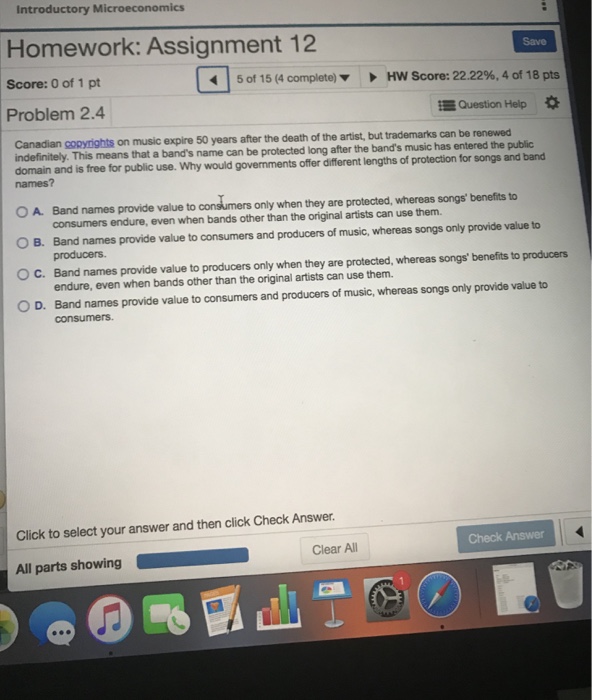 Solved Introductory Microeconomics Homework Assignment 12