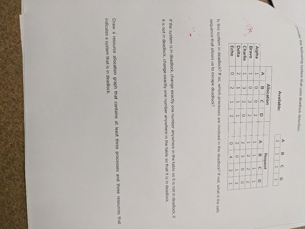Solved consider the following system that uses deadlock | Chegg.com Solved consider the following system that uses deadlock | Chegg.com