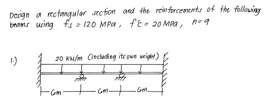 Solved Design a rectangular section and the reinforcements | Chegg.com