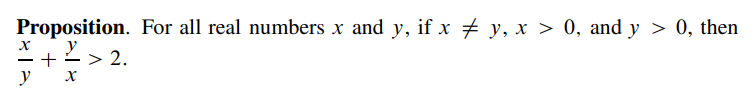 Solved Proposition. For all real numbers x and y, if | Chegg.com