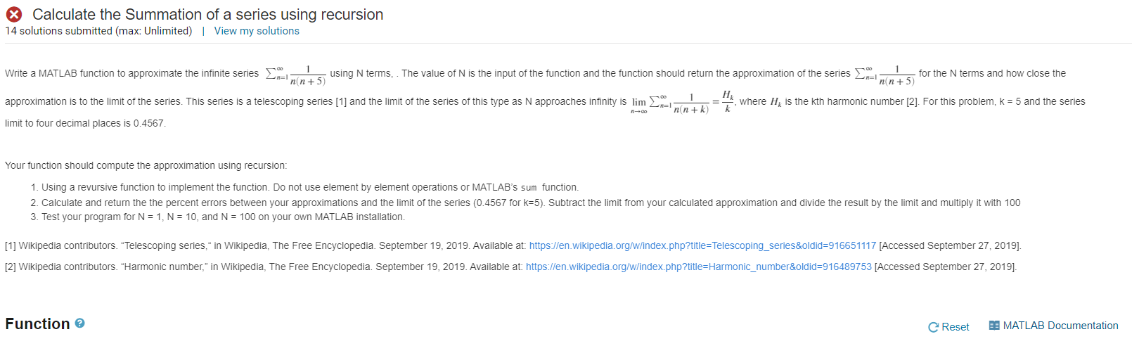 Solved Code to call your function ? 1 [approx, errPercent ]= | Chegg.com