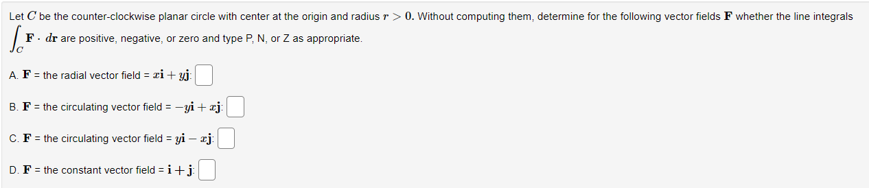 Solved Let C be the counter-clockwise planar circle with | Chegg.com