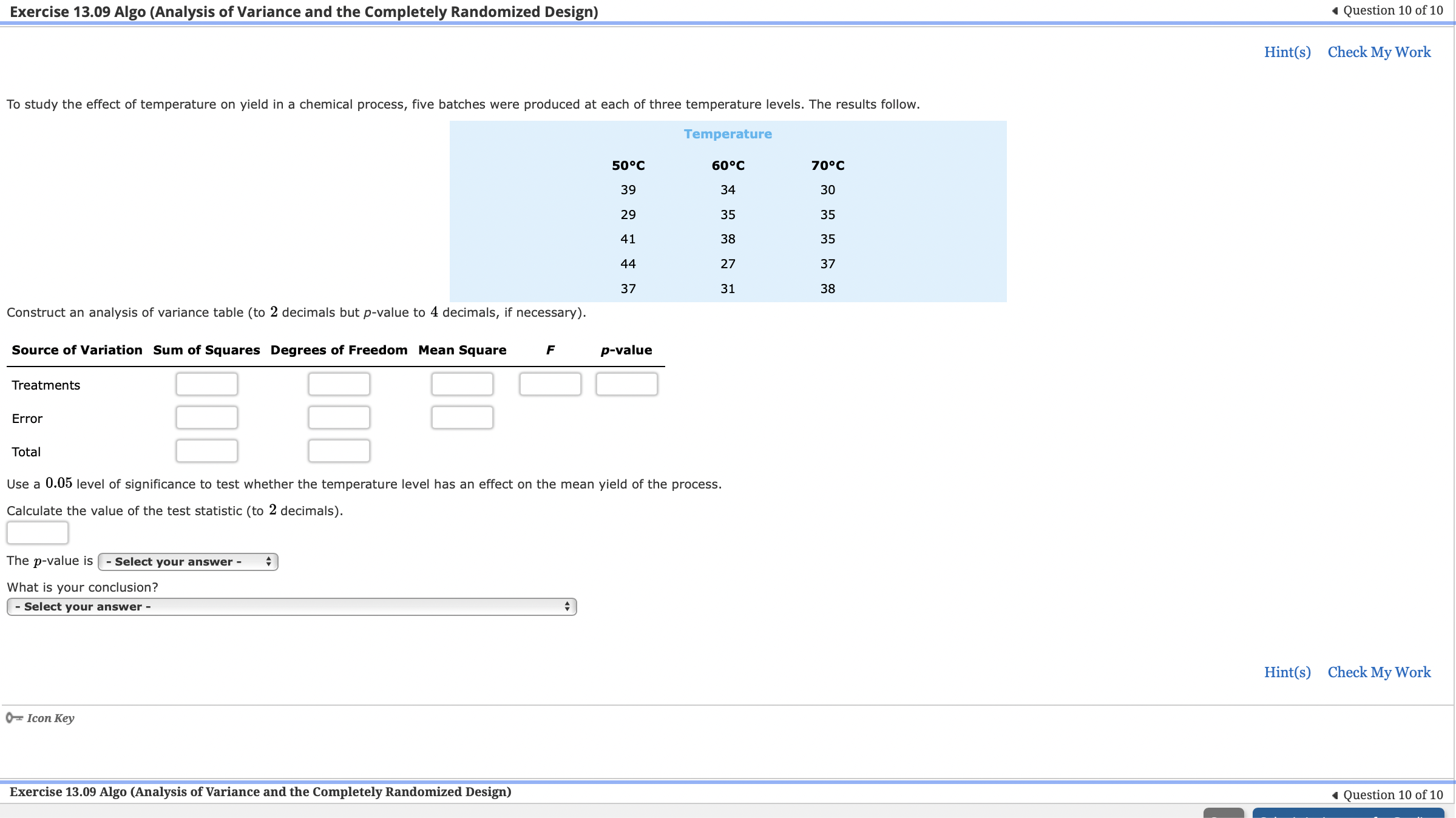 Solved Exercise 13.09 Algo (Analysis of Variance and the | Chegg.com