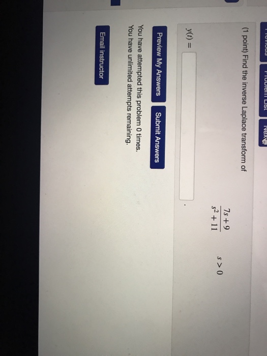 Solved Previous Prob Problem List Next (1 point) a. Set up | Chegg.com