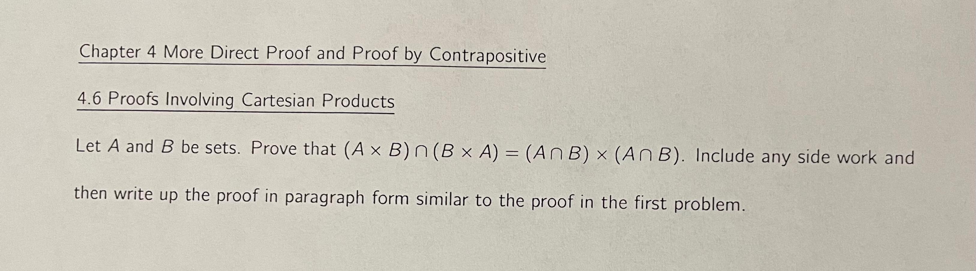 Solved Chapter 4 More Direct Proof and Proof by | Chegg.com