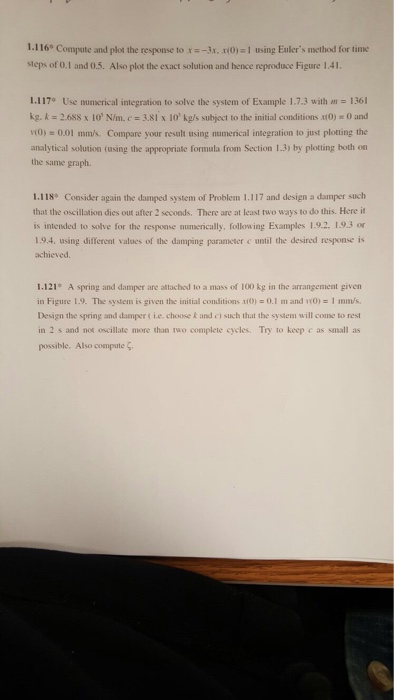 Compute and plot the response to = -3x, x(0) = 1 | Chegg.com