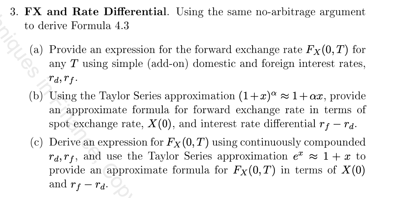 3. FX and Rate Differential. Using the same | Chegg.com