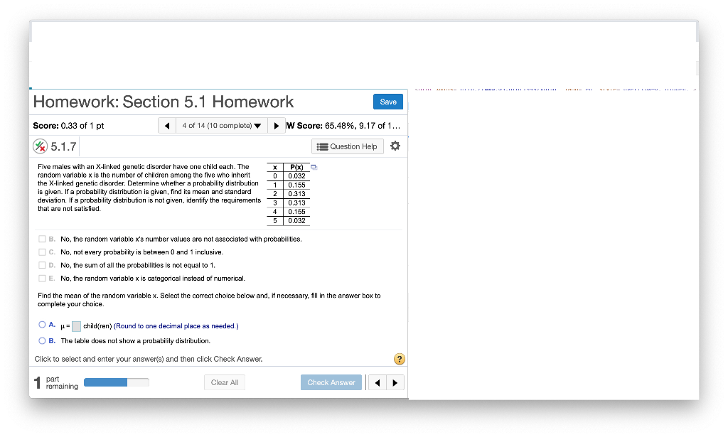 Solved Save Homework Section 5 1 Homework Save Score 0 33