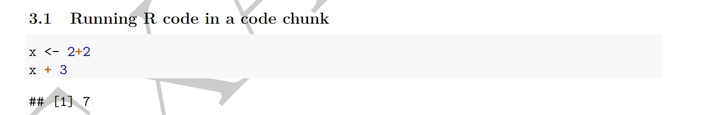 Solved 3.1 Running R code in a code chunk x
