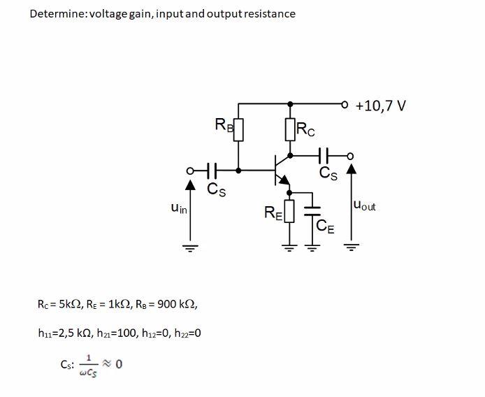 Solved Determine:voltage gain, input and output resistance | Chegg.com