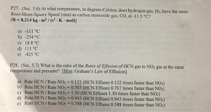 Solved P27. (Sec. 5.6) At what temperature, in degrees | Chegg.com
