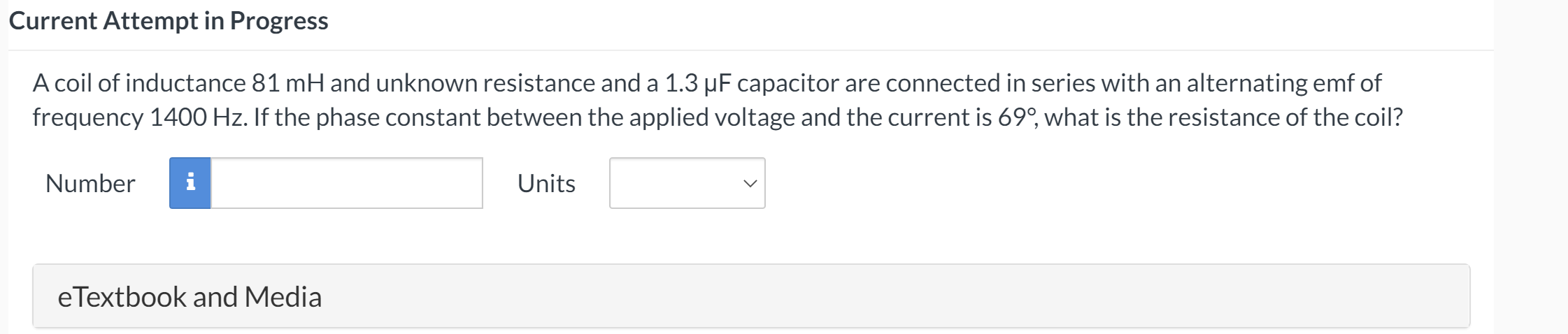 Solved Current Attempt in Progress A coil of inductance 81 | Chegg.com