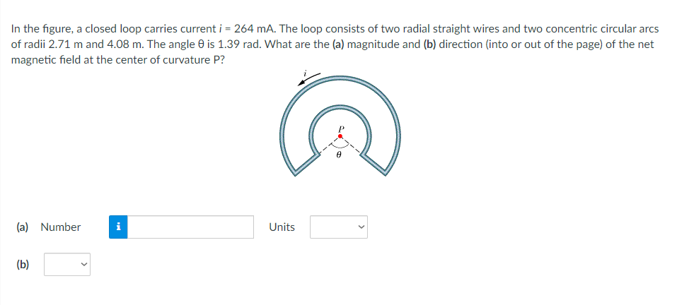 Solved In the figure, a closed loop carries current i=264 | Chegg.com
