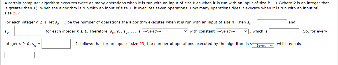Solved A Certain Computer Algorithm Executes Twice As Many 