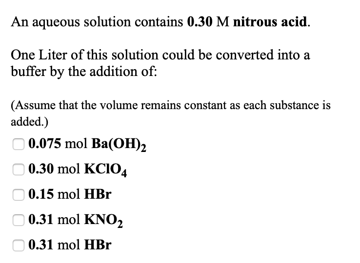 Solved An aqueous solution contains 0.33 M sodium fluoride. | Chegg.com
