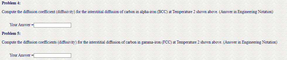 Solved Compute the diffusion coefficient (diffusivity) for | Chegg.com
