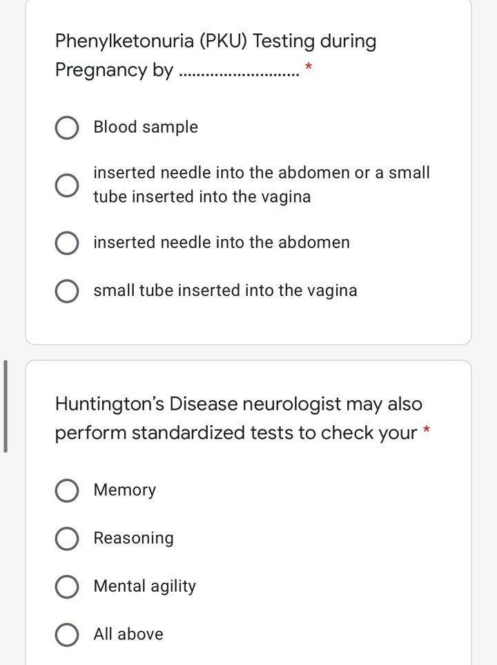 Solved Phenylketonuria (PKU) Testing during Pregnancy by. | Chegg.com