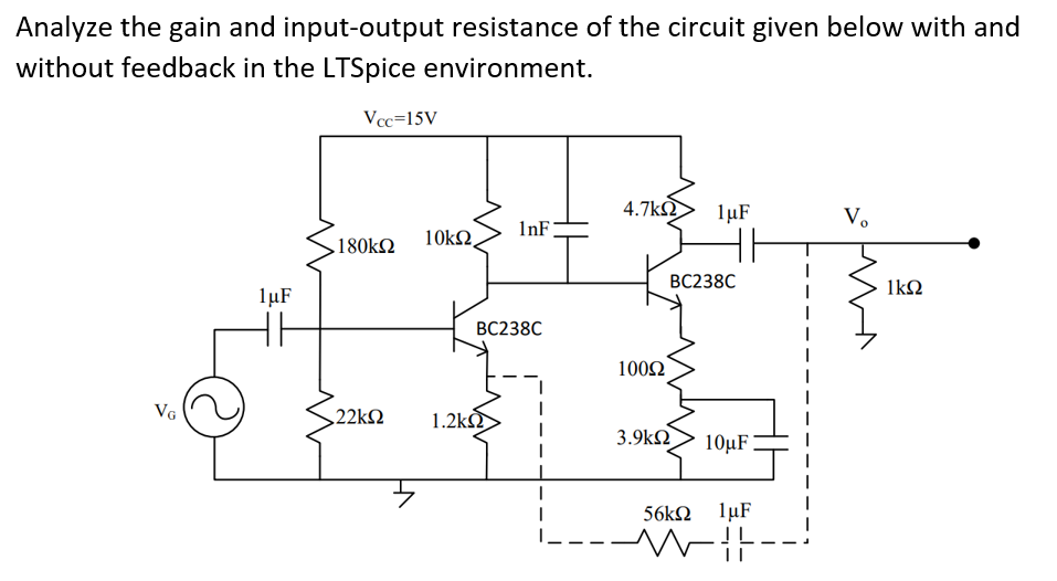 Solved Analyze the gain and input-output resistance of the | Chegg.com