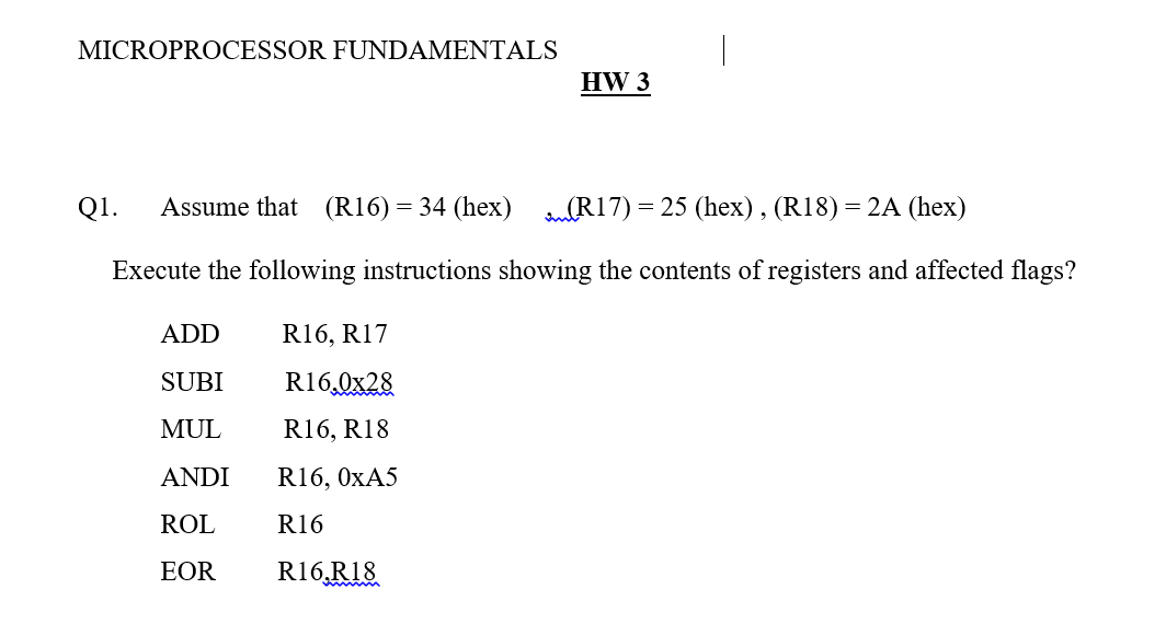 Solved Q1. Assume that (R16)=34( hex )(R17)=25( hex | Chegg.com