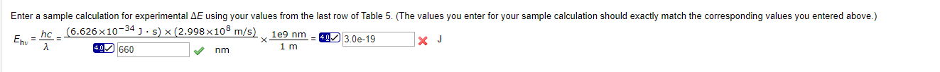 Solved bc (6.626x10-34 ) · 5) x (2.998x10° m/s nm 1e9 nm - | Chegg.com