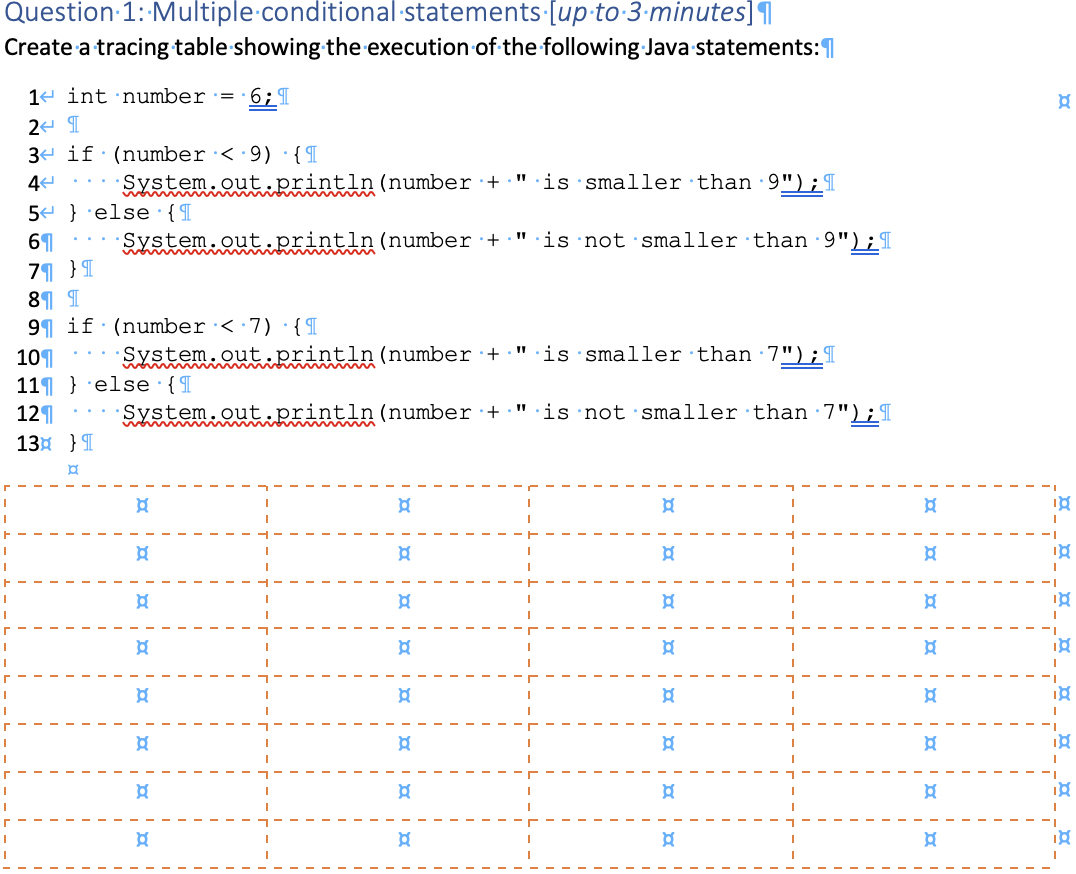 Solved Question 1: Multiple conditional statements [up-to-3 | Chegg.com