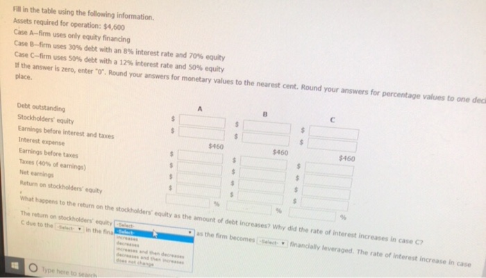 Solved Second drop down: less or more Third drop | Chegg.com