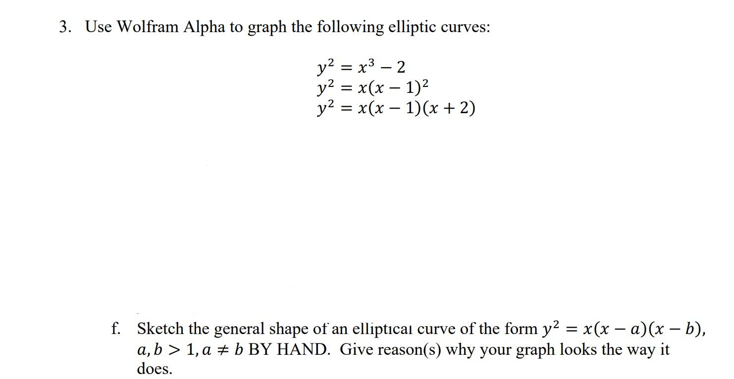 Solved 3. Use Wolfram Alpha to graph the following elliptic | Chegg.com