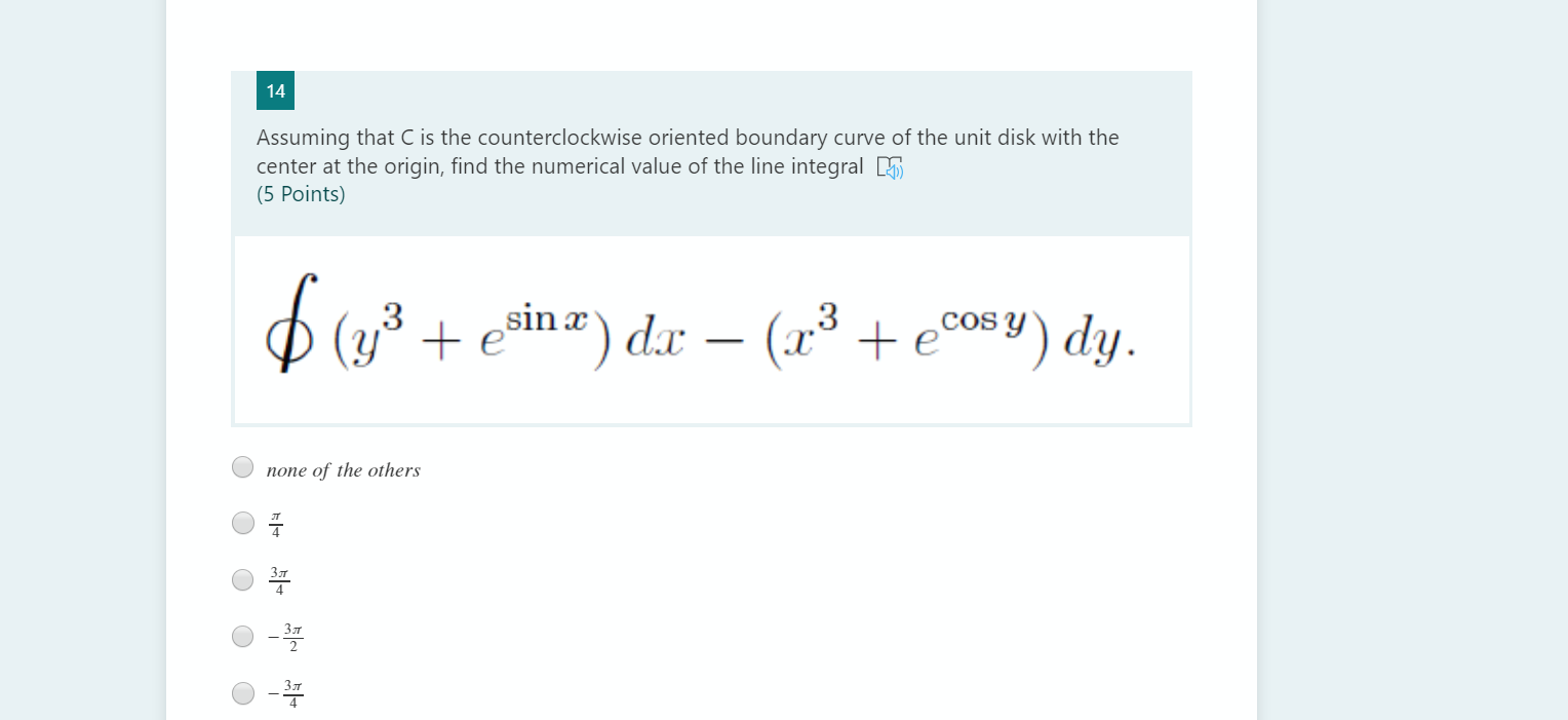 Solved 14 Assuming that C is the counterclockwise oriented | Chegg.com