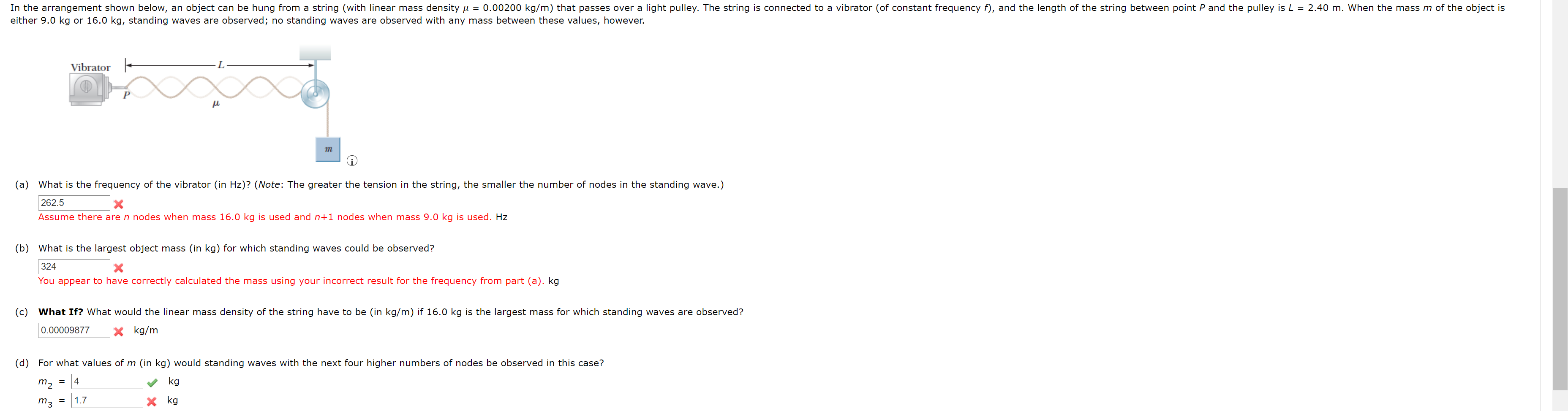 Solved In the arrangement shown below, an object can be hung | Chegg.com