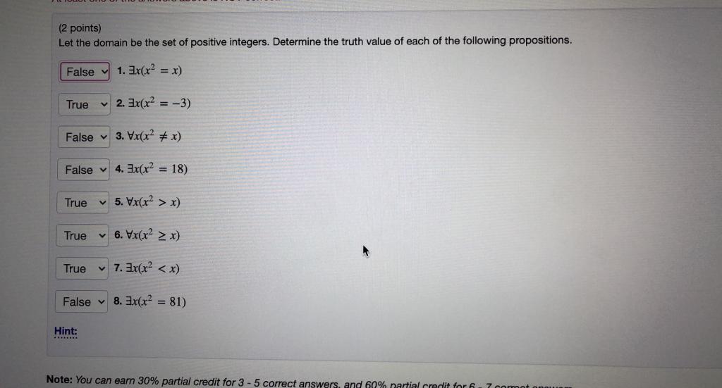 Solved (2 points) Let the domain be the set of positive | Chegg.com