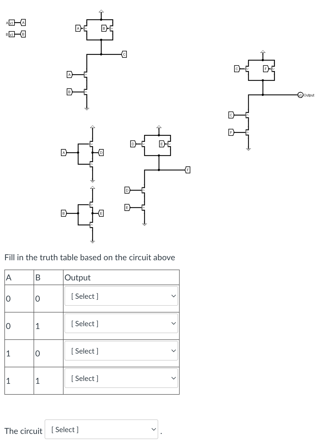 Solved Fill in the truth table based on the circuit above | Chegg.com