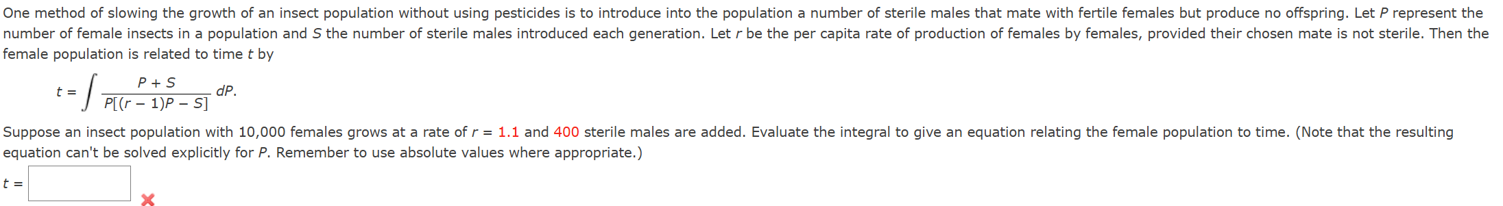 Solved One method of slowing the growth of an insect | Chegg.com