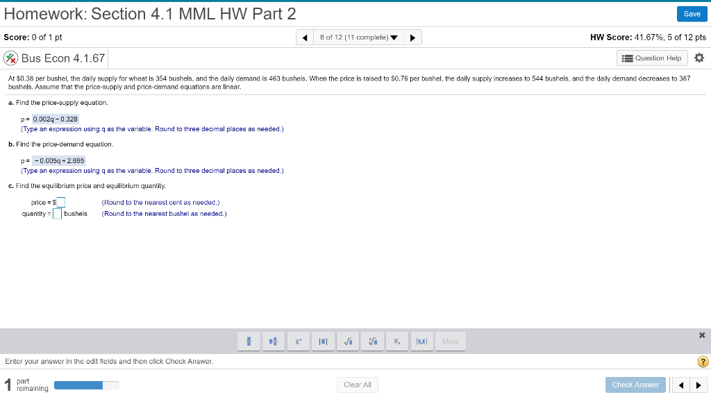 Solved Homework Section 4 1 Mml Hw Part 2 Save Score 0 Of