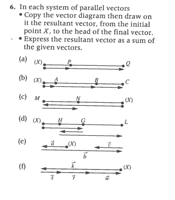 Solved 6. In each system of parallel vectors • Copy the | Chegg.com