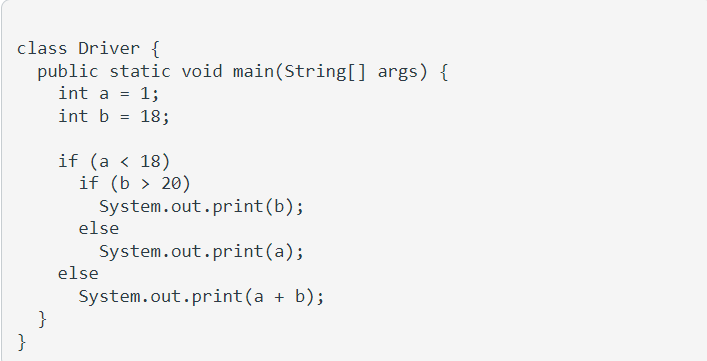 Solved class Driver \{ public static void main(string[] | Chegg.com