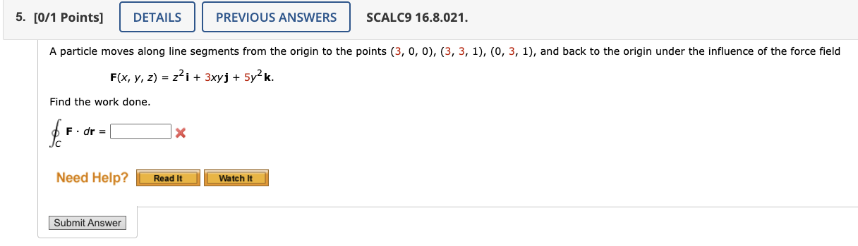 Solved 5. [0/1 Points] DETAILS PREVIOUS ANSWERS SCALC9 | Chegg.com