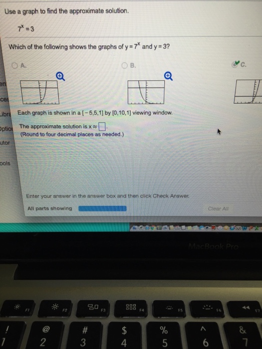Solved Use A Graph To Find The Approximate Solution 7 X