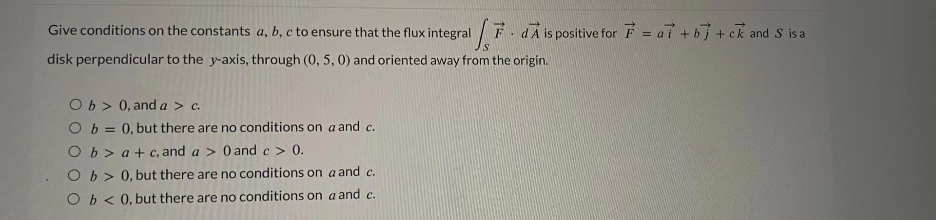 Give conditions on the constants \\( a, b, c \\) to | Chegg.com